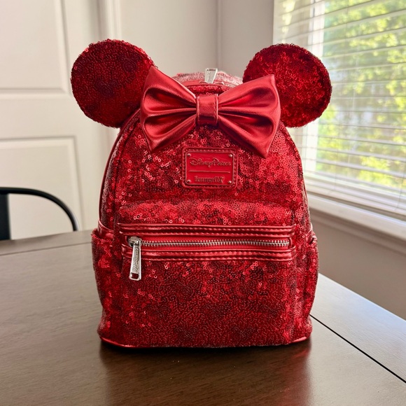 Loungefly | Bags | Loungefly Red Sequin Minnie Mouse Backpack | Poshmark